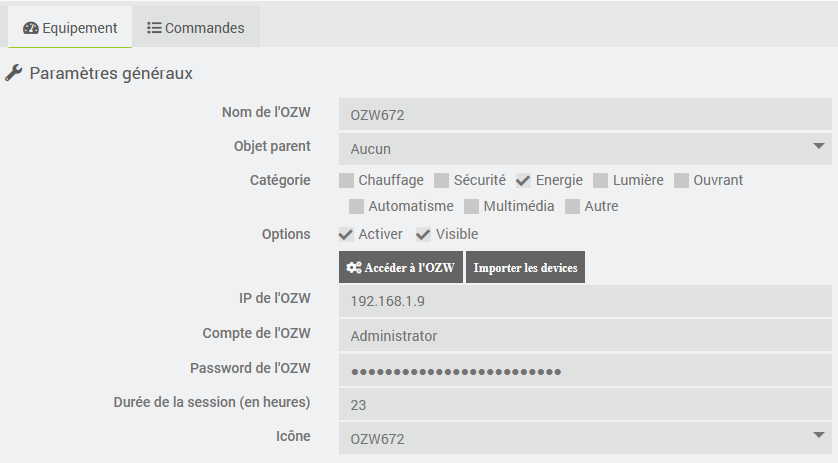 Plugin OZW | jeedom-OZW